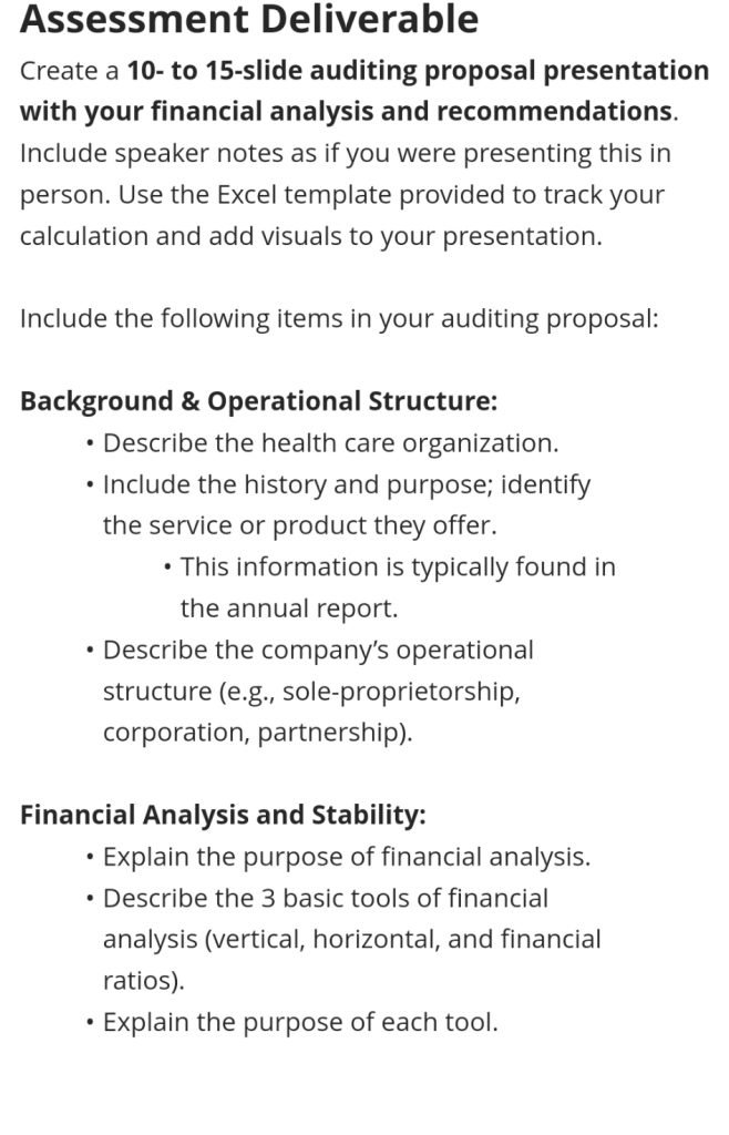 Financial Analysis PPT Assessment Financial Analysis PPT Assessment